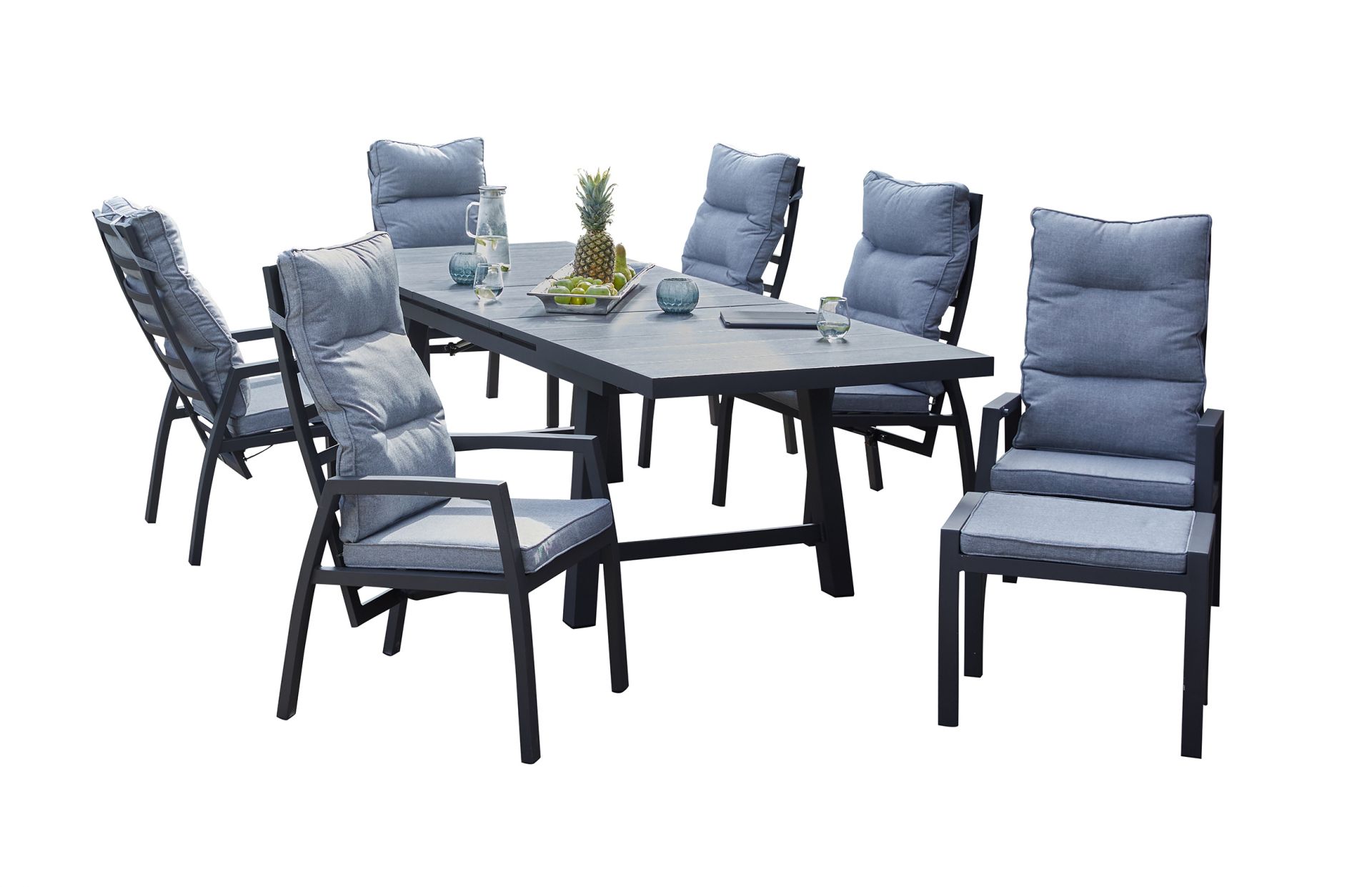 LC Garden Bondino Dining Set X Sitzgruppe Gartenset Anthrazit
